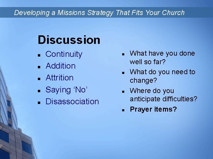 Developing a Missions Strategy That Fits Your Church