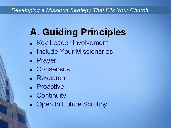 Developing a Missions Strategy That Fits Your Church