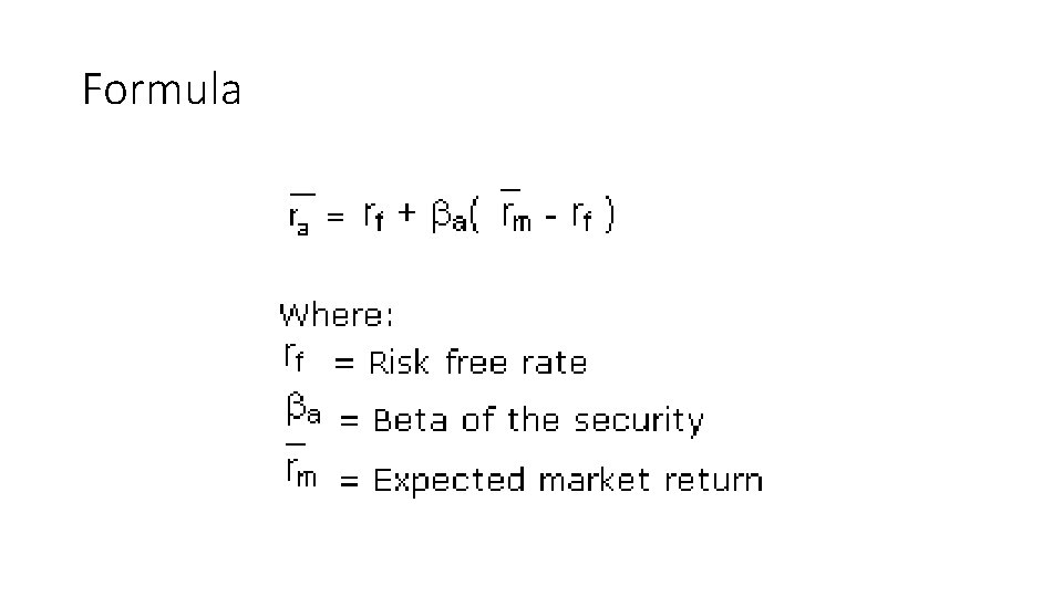 Asset allocations A Review Allocation to risky assets