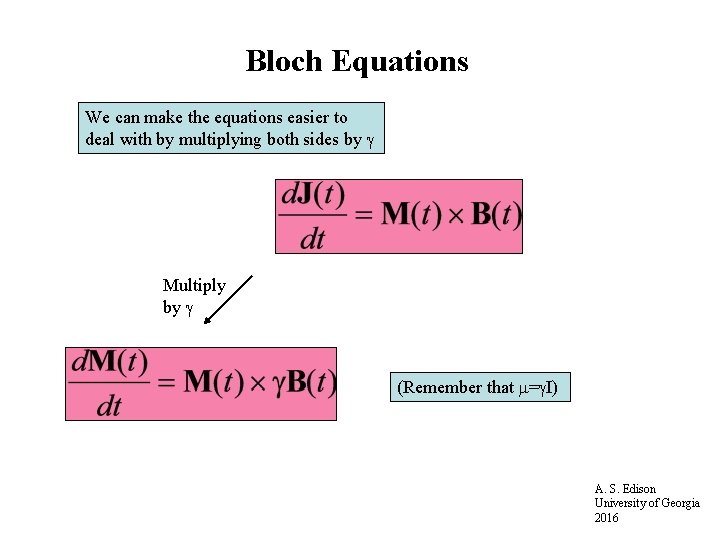 Fast Course in NMR Lecture 2 JanFeb 2016