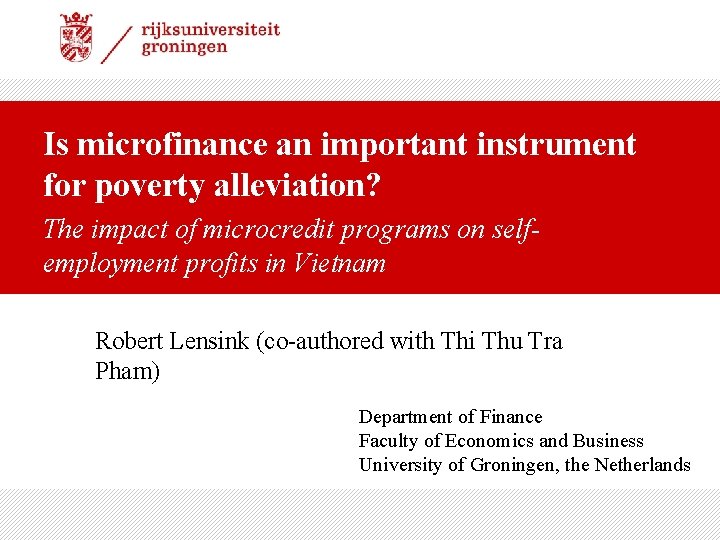 Is microfinance an important instrument for poverty alleviation