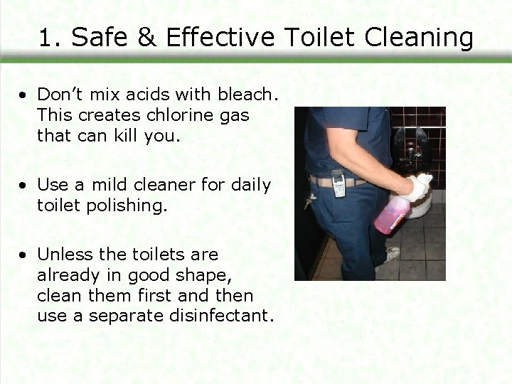 Janitors Custodians and Housekeepers Module 1 Chemical Hazards