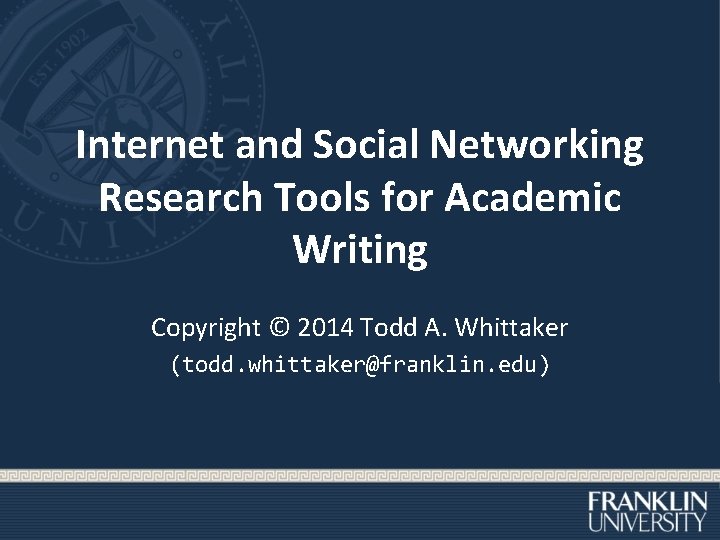 Internet and Social Networking Research Tools for Academic
