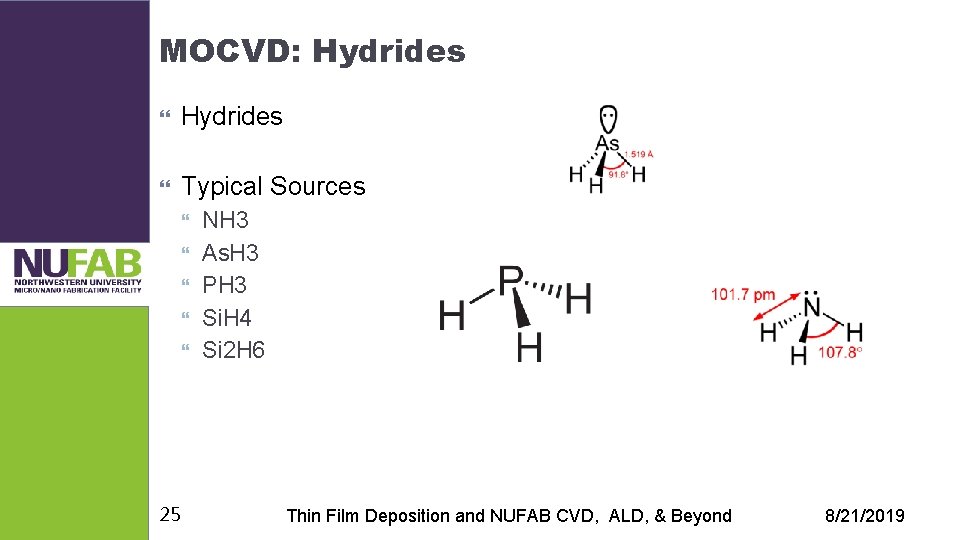 Thin Film Deposition at NUFAB CVD ALD and