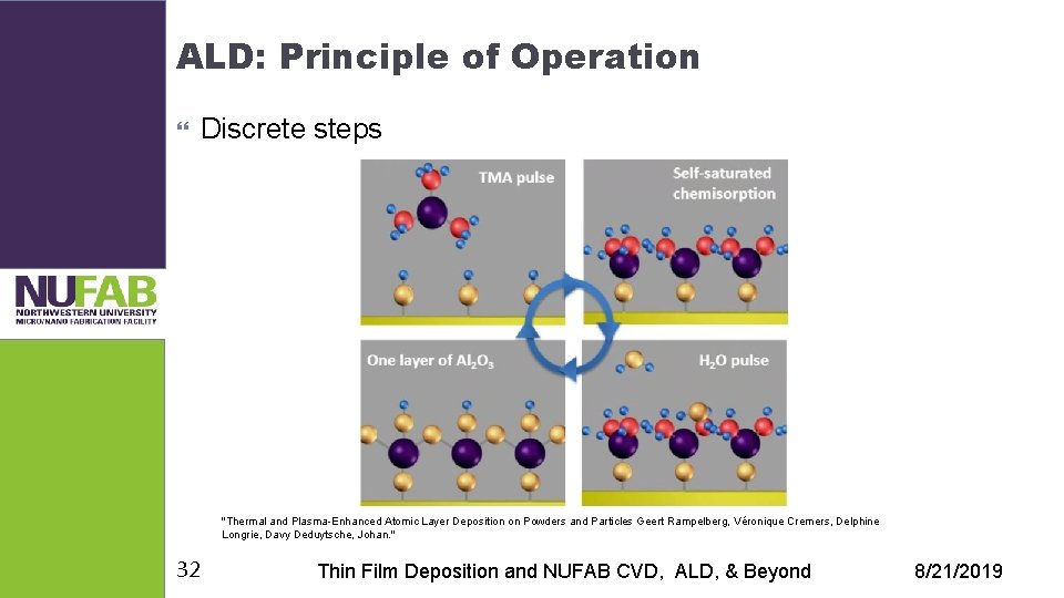 Thin Film Deposition at NUFAB CVD ALD and