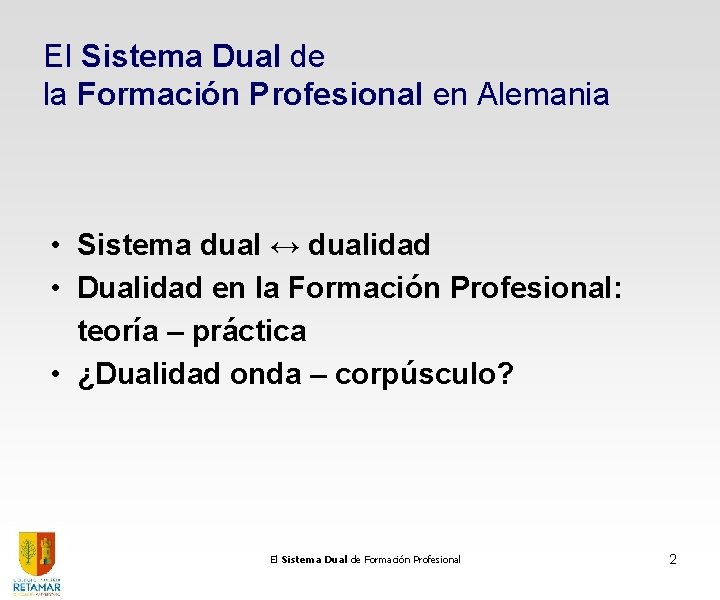 El Sistema Dual de la Formacin Profesional en