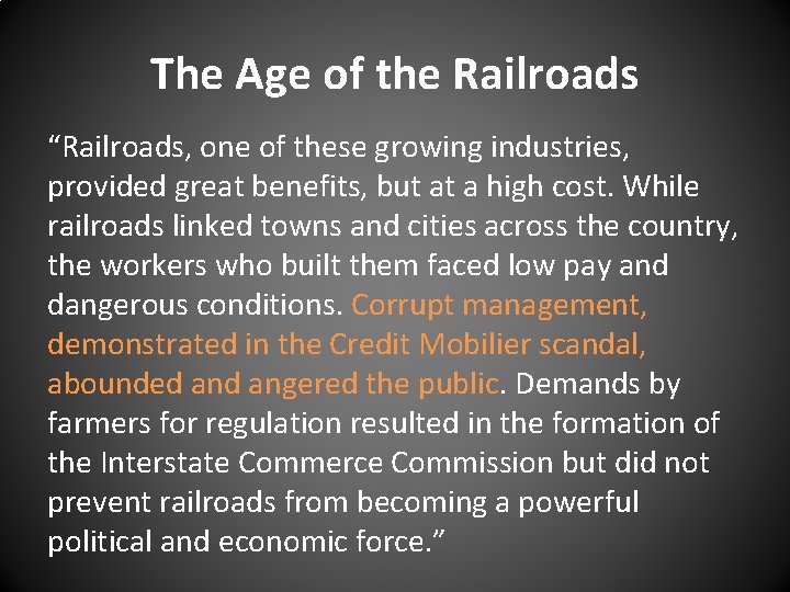 The Industrial Age Section 1 The Expansion of