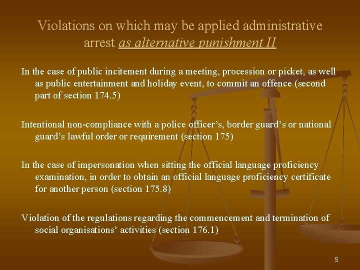Practical aspects future perspectives of imposition of punishment