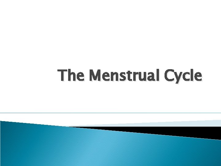 The Menstrual Cycle How long is the menstrual