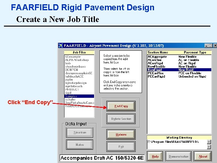 FAA Pavement Design Rigid Pavement FAARFIELD Design Example