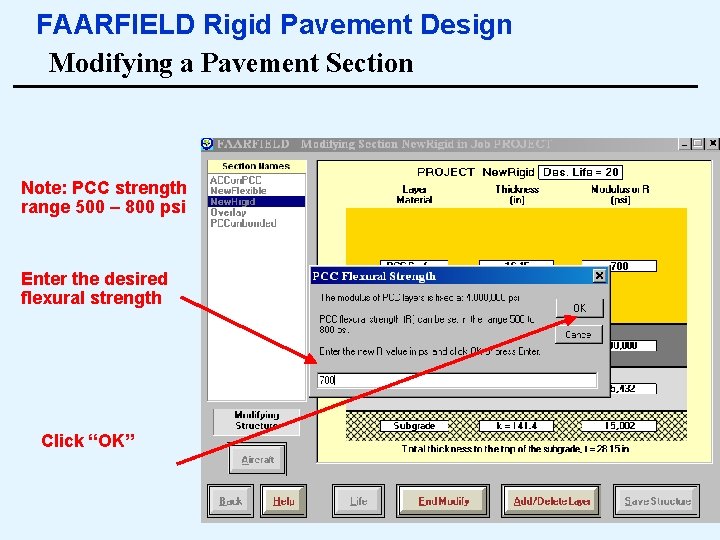 FAA Pavement Design Rigid Pavement FAARFIELD Design Example