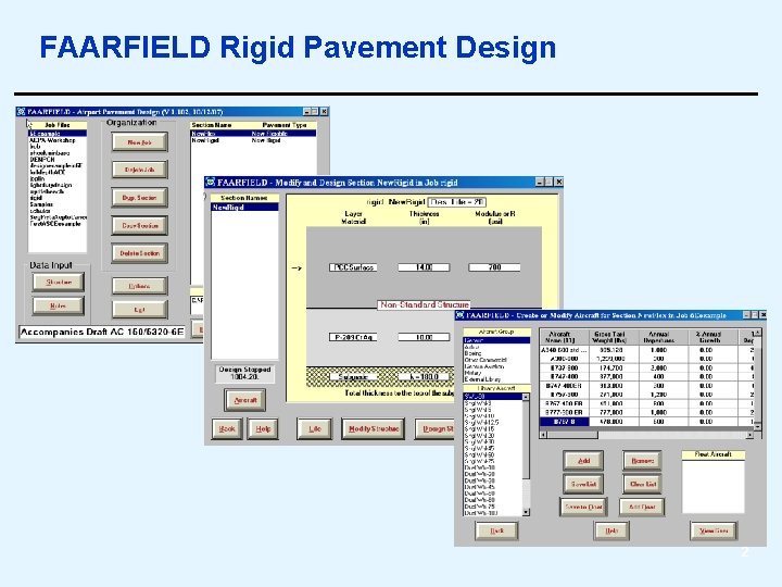 FAA Pavement Design Rigid Pavement FAARFIELD Design Example