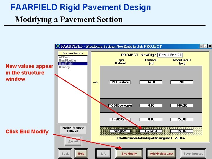 FAA Pavement Design Rigid Pavement FAARFIELD Design Example