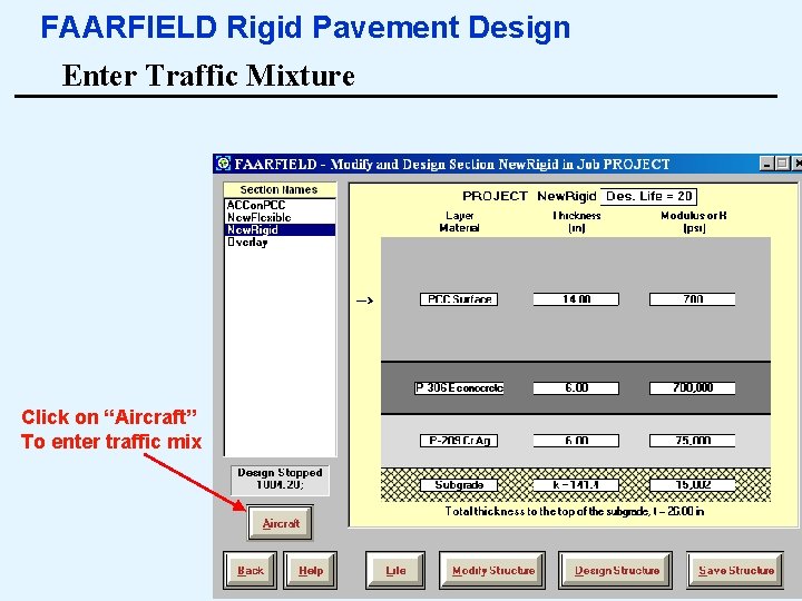 FAA Pavement Design Rigid Pavement FAARFIELD Design Example