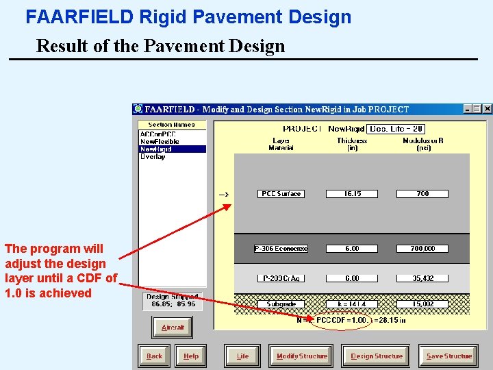 FAA Pavement Design Rigid Pavement FAARFIELD Design Example