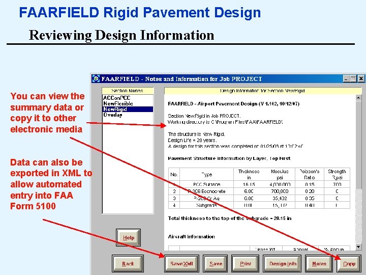 FAA Pavement Design Rigid Pavement FAARFIELD Design Example