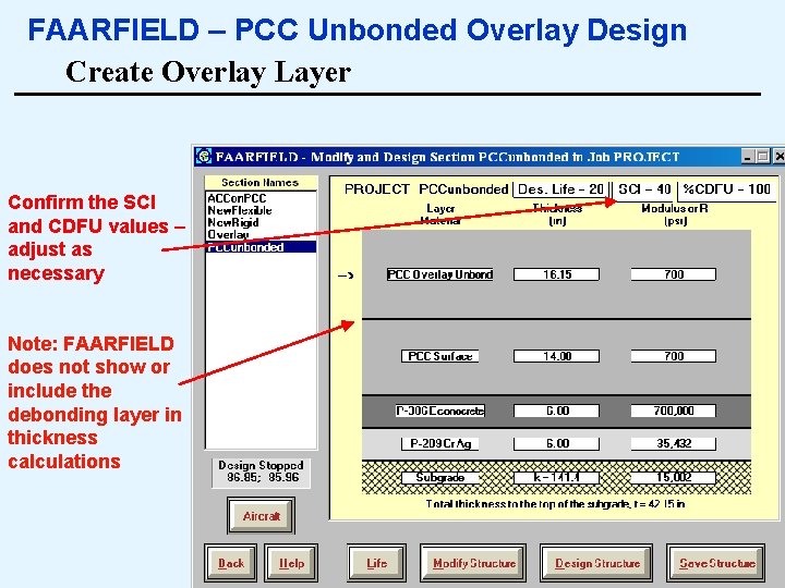 FAA Pavement Design Rigid Pavement FAARFIELD Design Example