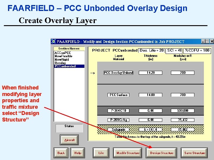 FAA Pavement Design Rigid Pavement FAARFIELD Design Example