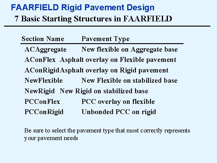 FAA Pavement Design Rigid Pavement FAARFIELD Design Example