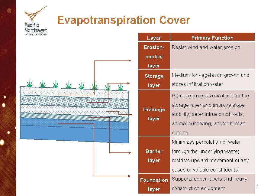 Modeling Water Balance of Geomorphic Evapotranspiration Covers for
