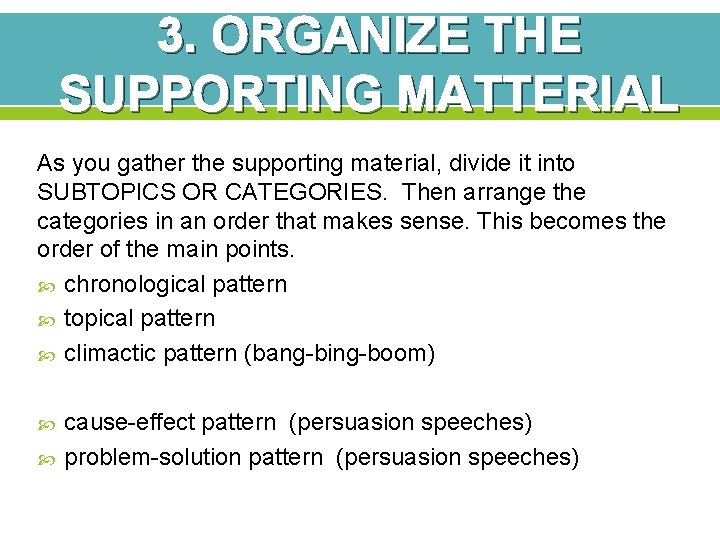 INFORMATION SPEECH How to write the information speech