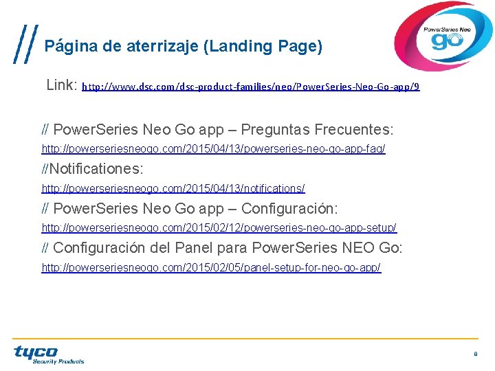 Power Series Neo Go INSTALLATION GUIDE Company Confidential