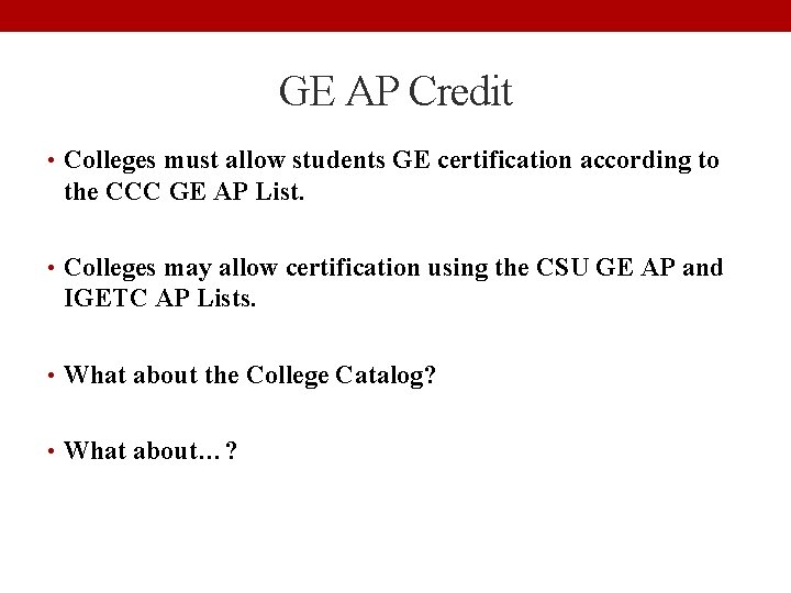 Effective Practices for Educational Program Development AB 1985