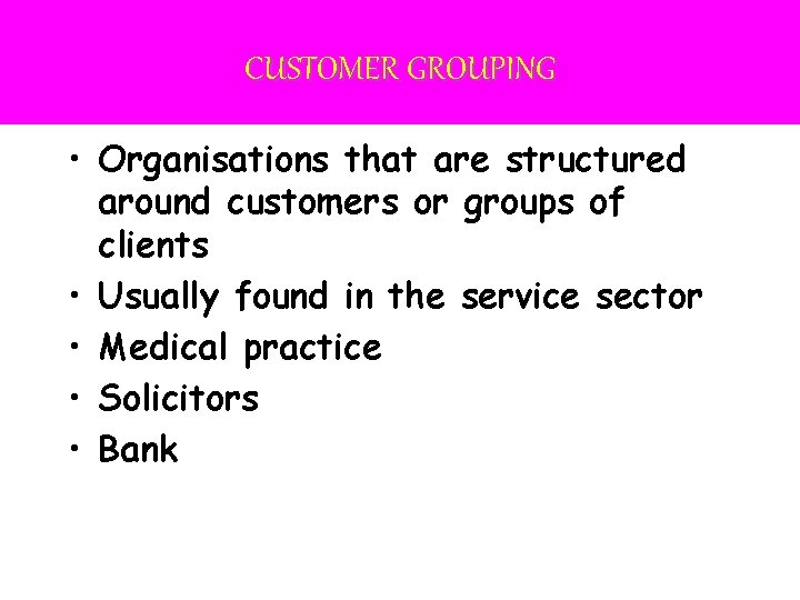 INTERNAL ORGANISATION How organisations sort themselves and why