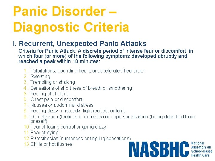 Mental Health Diagnosis Training Anxiety Panic Disorder Agoraphobia