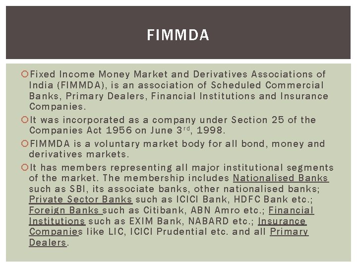 REGULATORY FRAMEWORK OF THE INDIAN MONEY MARKET RESERVE