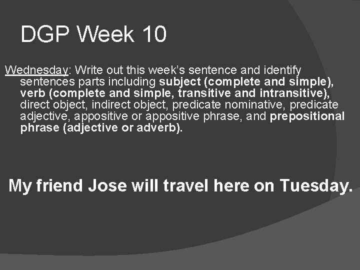 Daily Grammar Vocabulary Practice DGVP DGP Week 10