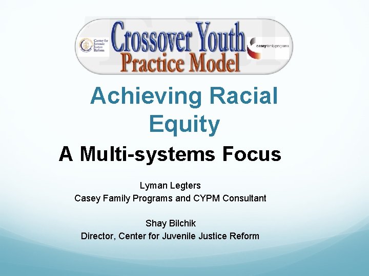 Achieving Racial Equity A Multisystems Focus Lyman Legters