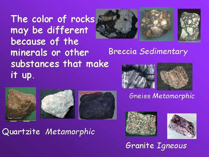 Rocks The Rock Cycle Rocks vs Minerals MINERALS