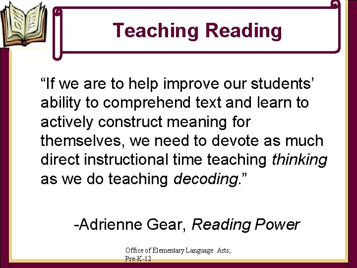 Thoughtful Literacy Teaching Thinking Strategies Through language your