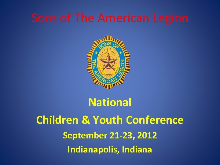 Sons of The American Legion National Children Youth