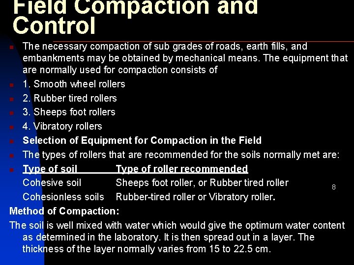 Soil MechanicsII Soil Stabilization and Improvement Dr Attaullah