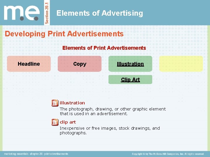 Chapter 20 print advertisements Section 20 1 Elements