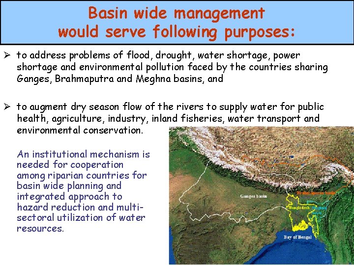 Introduction to IWRM Environmental ecological sustainability The present