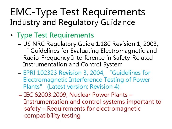 IEEE NPEC SC 2 Equipment Qualification Electromagnetic Compatibility