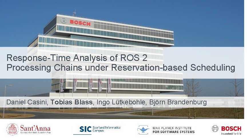 ResponseTime Analysis of ROS 2 Processing Chains under