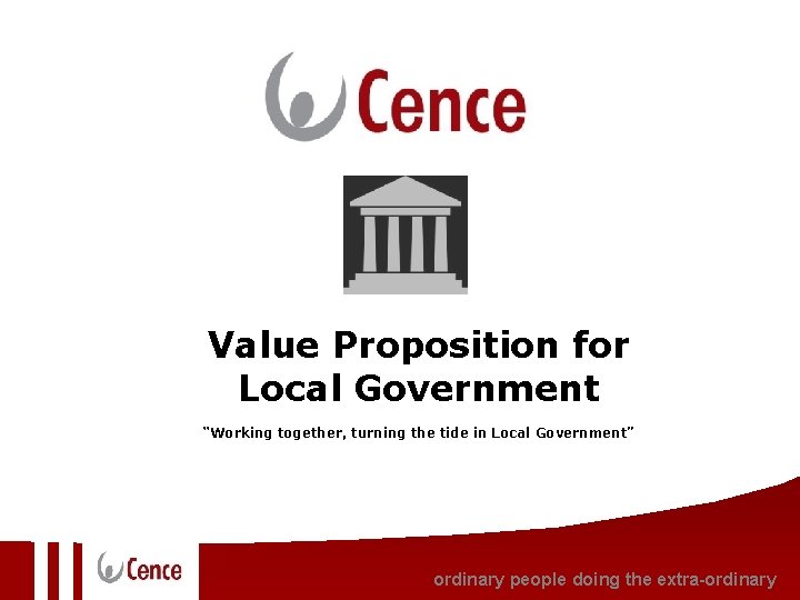 Value Proposition for Local Government Working together turning