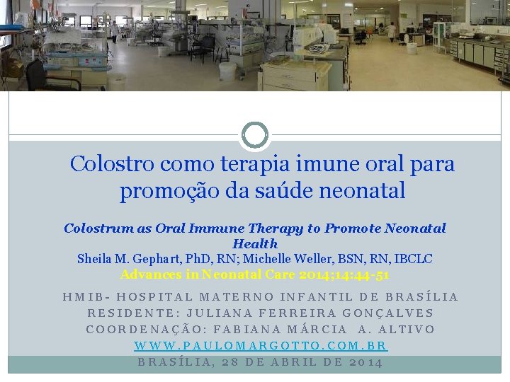 Colostro como terapia imune oral para promoo da