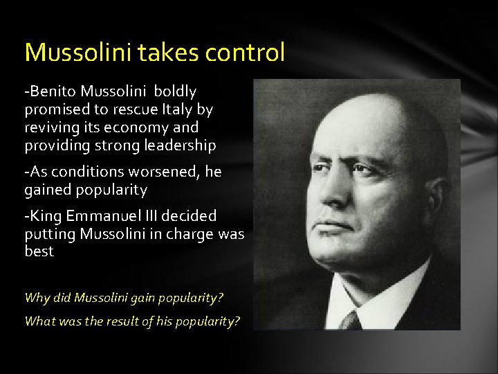 Fascism Rises in Europe Section 15 3 Learning