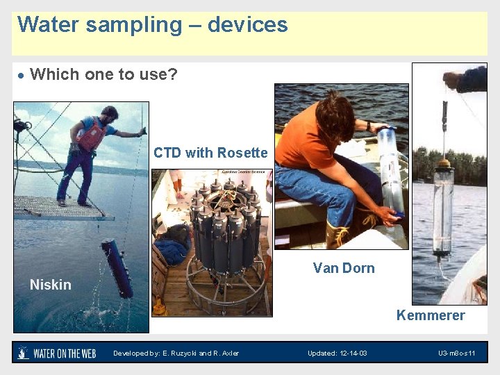 Introduction to Lake Surveys Basic Water Quality Assessment