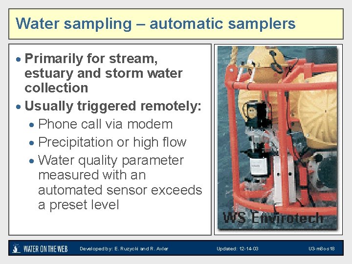 Introduction to Lake Surveys Basic Water Quality Assessment