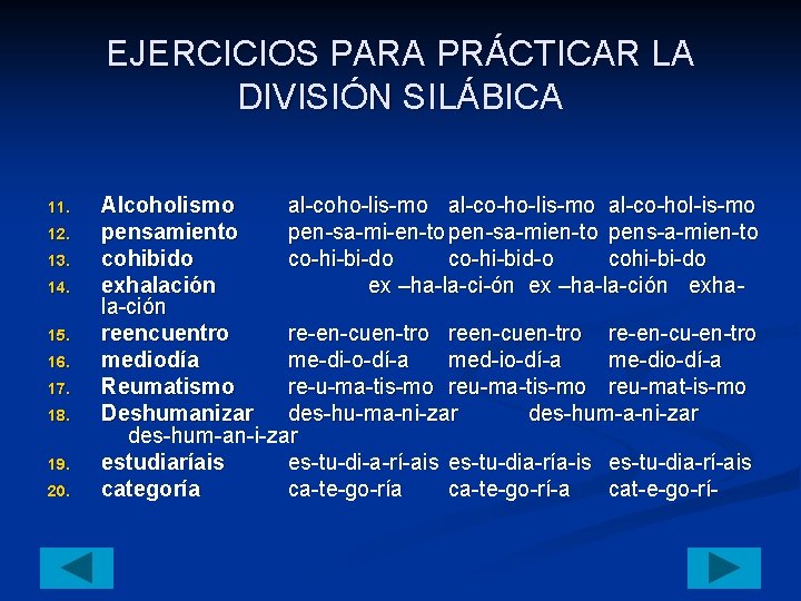 MODULO 1 ACENTUACIN DIVISIN SILBICA DIPTONGOS TRIPTONGOS E