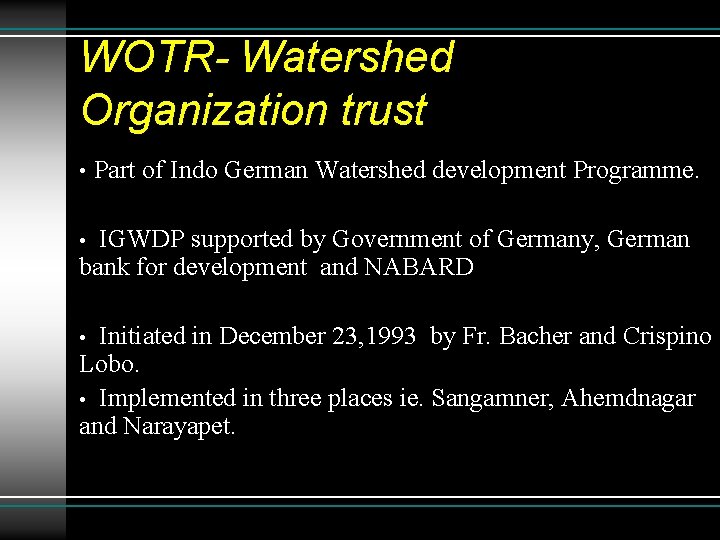 Success stories of Watershed in India Sustainable Development