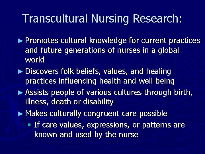 Transcultural Nursing Care By Mary Knutson RN Revised