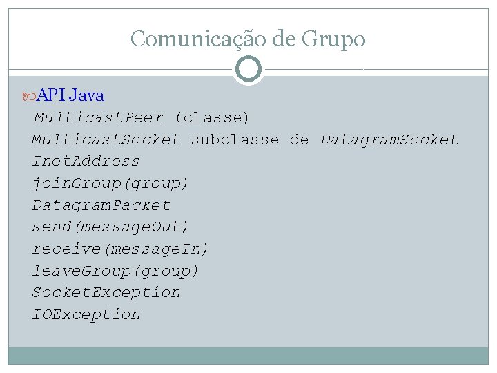 Comunicao InterProcessos API PARA PROTOCOLOS INTERNET COMUNICAO ...