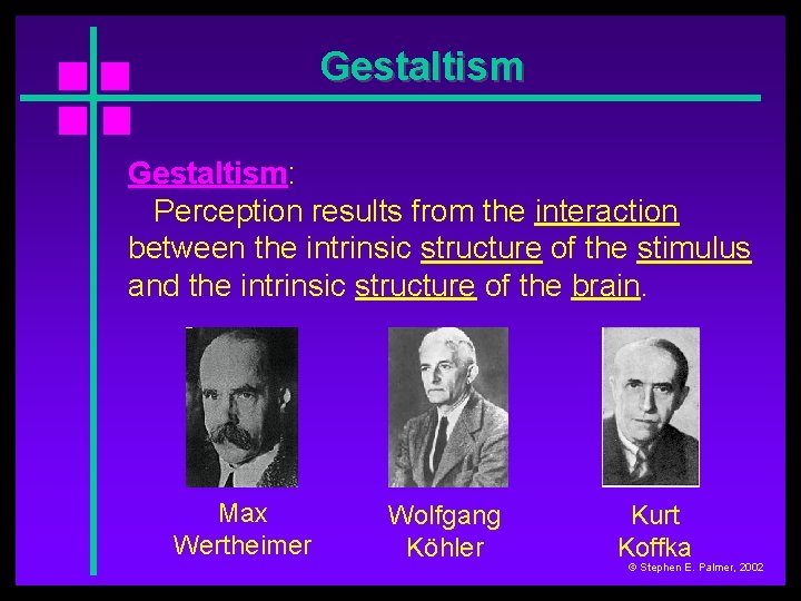 Theories of Vision a swift overview Most slides